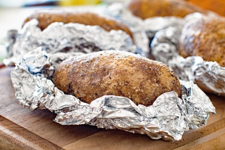 Light & Fluffy Baked Potato on the Grill - Gimme Some Grilling