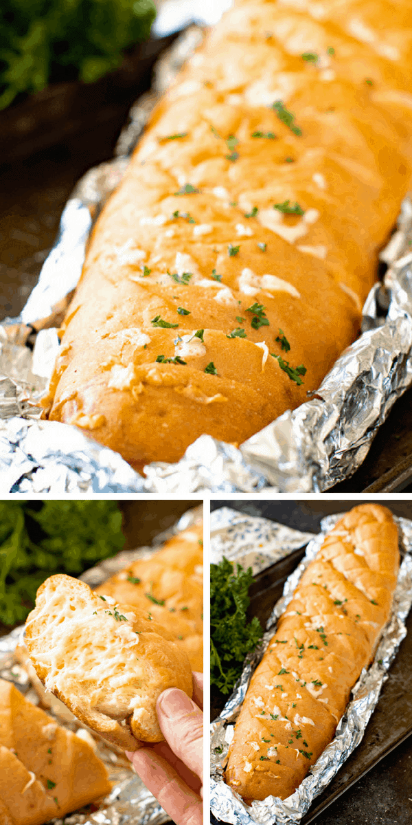 Cheesy Grilled Garlic Bread - Gimme Some Grilling