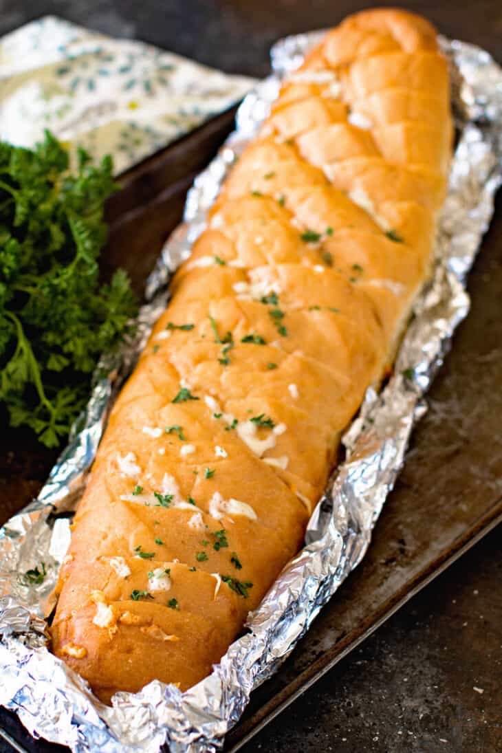 Cheesy Grilled Garlic Bread - Gimme Some Grilling