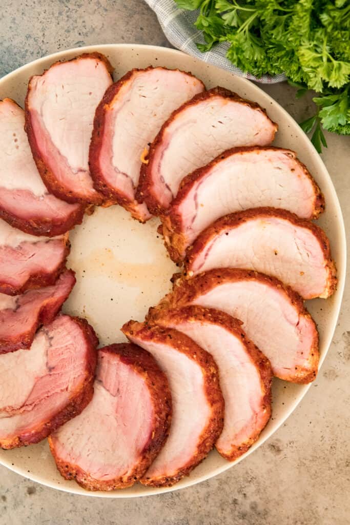 Easy Smoked Pork Loin - Gimme Some Grilling