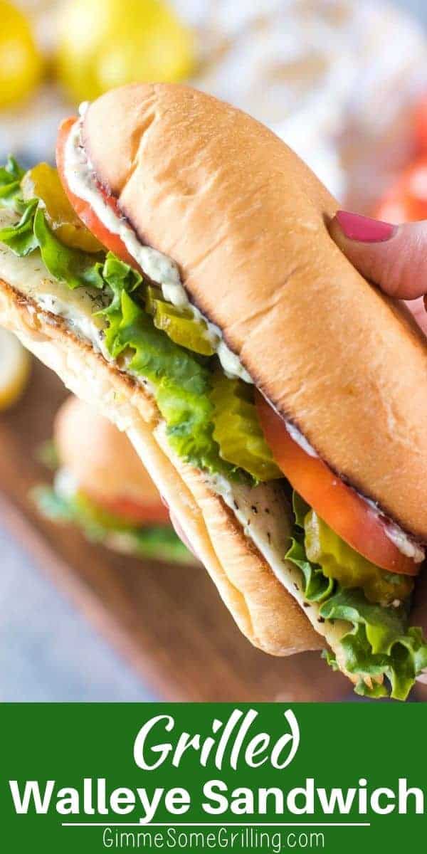 Grilled Walleye Sandwich - Gimme Some Grilling