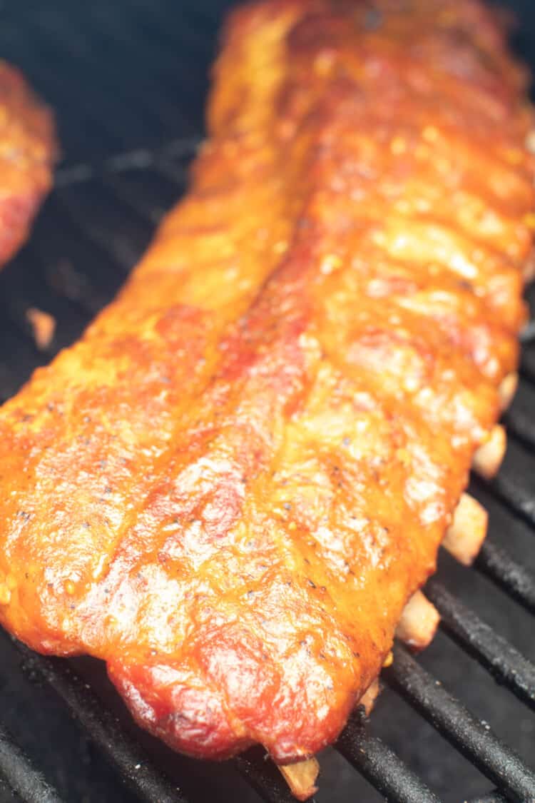 Honey Mustard Smoked Ribs - Gimme Some Grilling