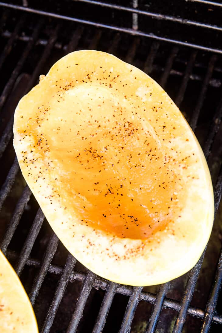Grilled Spaghetti Squash - Gimme Some Grilling