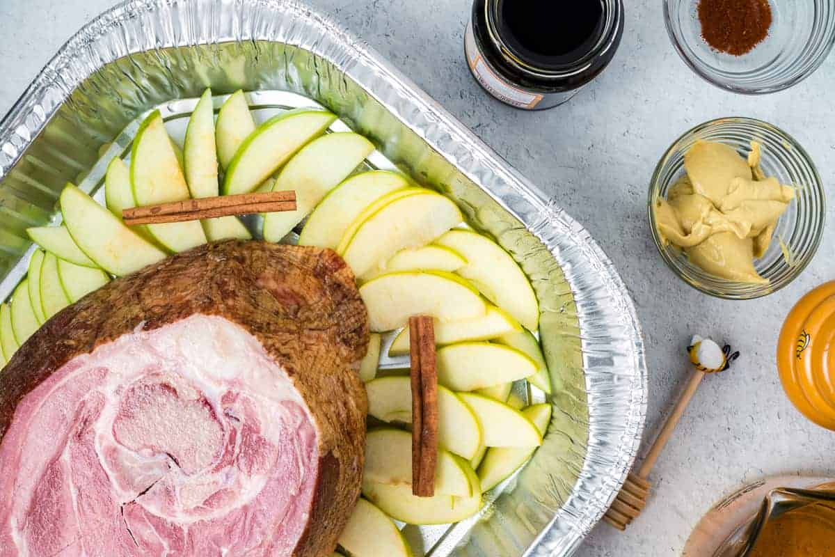 Cider Glazed Ham {Smoked or Baked} - Gimme Some Grilling