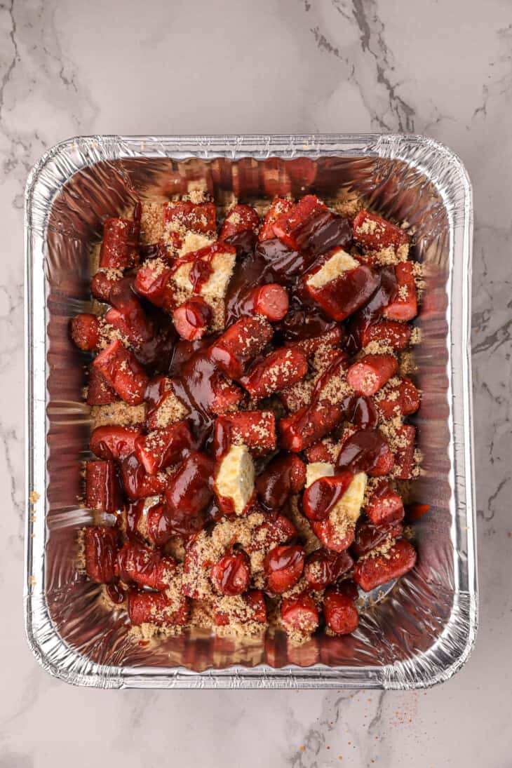 Hot Dog Burnt Ends - Gimme Some Grilling