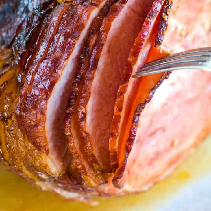 Double Smoked Ham with Glaze - Gimme Some Grilling