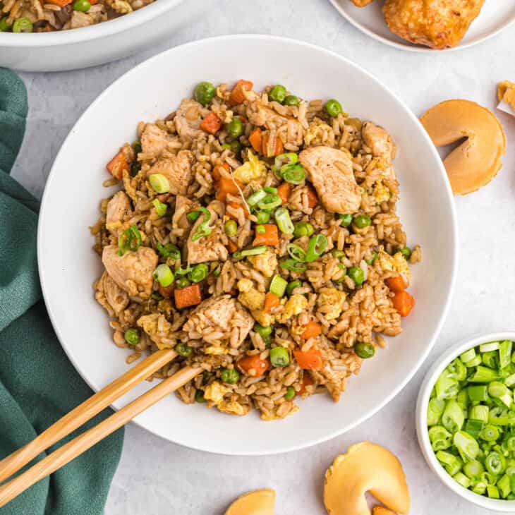 Blackstone Chicken Fried Rice - Gimme Some Grilling