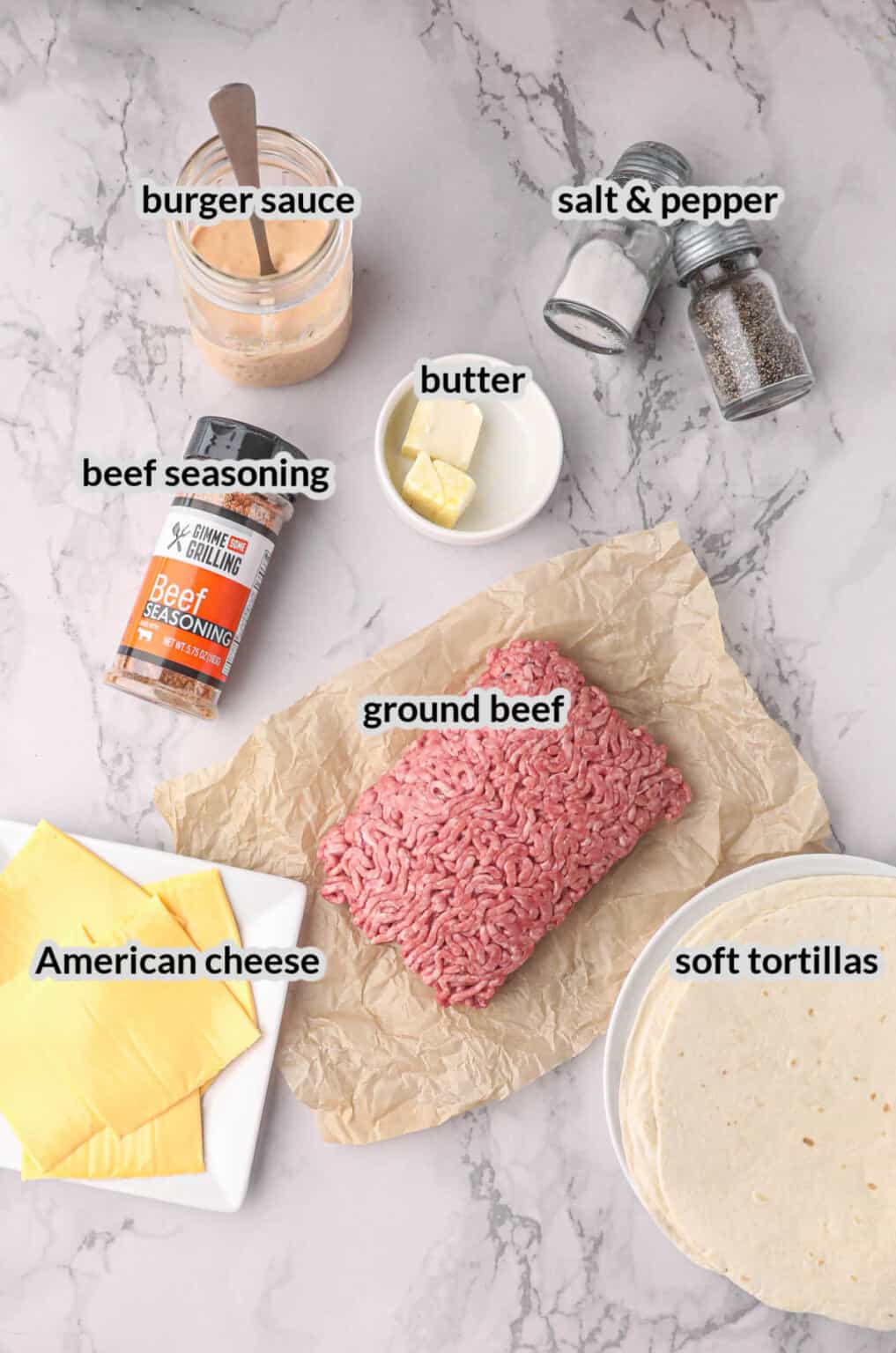Smash Burger Tacos {Big Mac Tacos} - Gimme Some Grilling