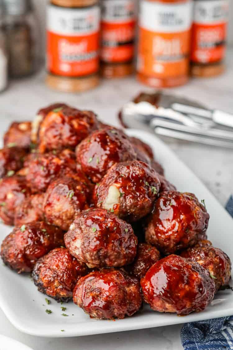 Smoked Stuffed Meatballs - Gimme Some Grilling