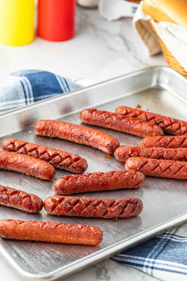 Smoked Hot Dogs - Gimme Some Grilling