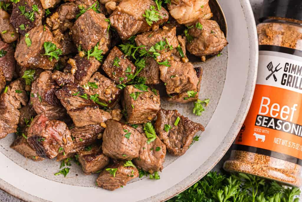 Blackstone Steak Bites - Gimme Some Grilling