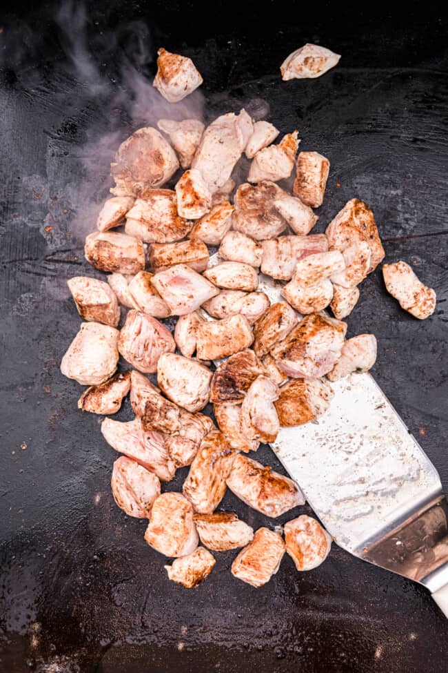 Blackstone Teriyaki Chicken (Sticky, Saucy, Fast!) - Gimme Some Grilling
