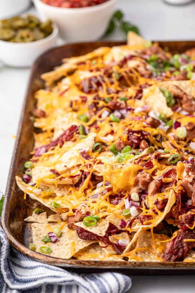 Smoked Brisket Nachos - Gimme Some Grilling
