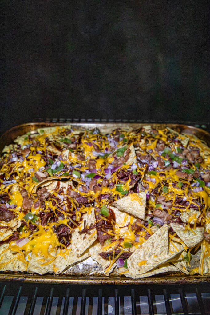 Smoked Brisket Nachos - Gimme Some Grilling