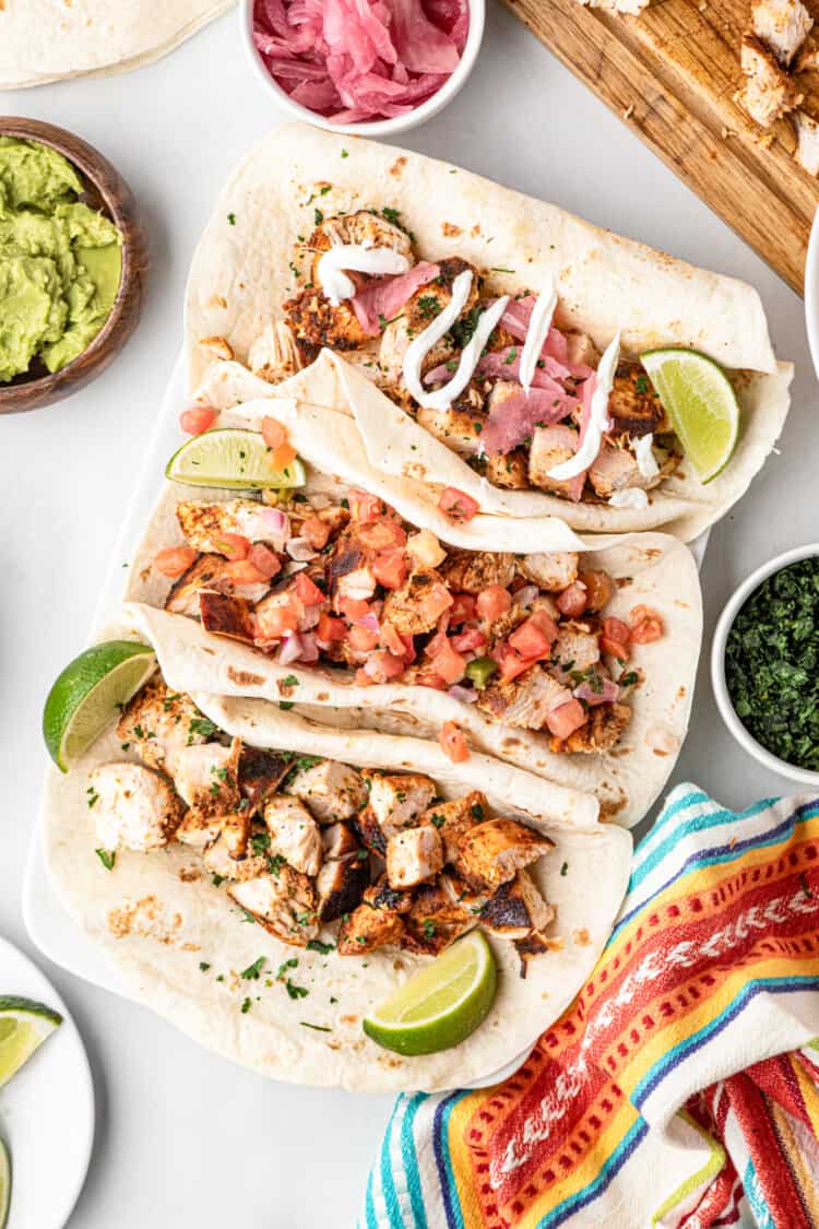 Easy Grilled Chicken Street Tacos - Gimme Some Grilling