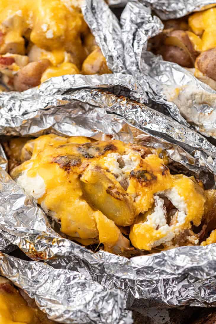 Crack Chicken Foil Packets - Gimme Some Grilling